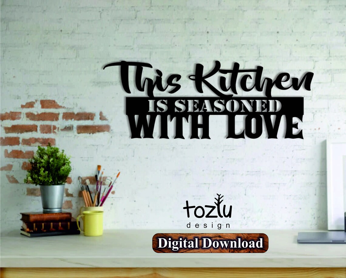 Kitchen Laser Cut Wall Decor Vector Svg Cdr Dxf Ai Pdf Eps - Etsy