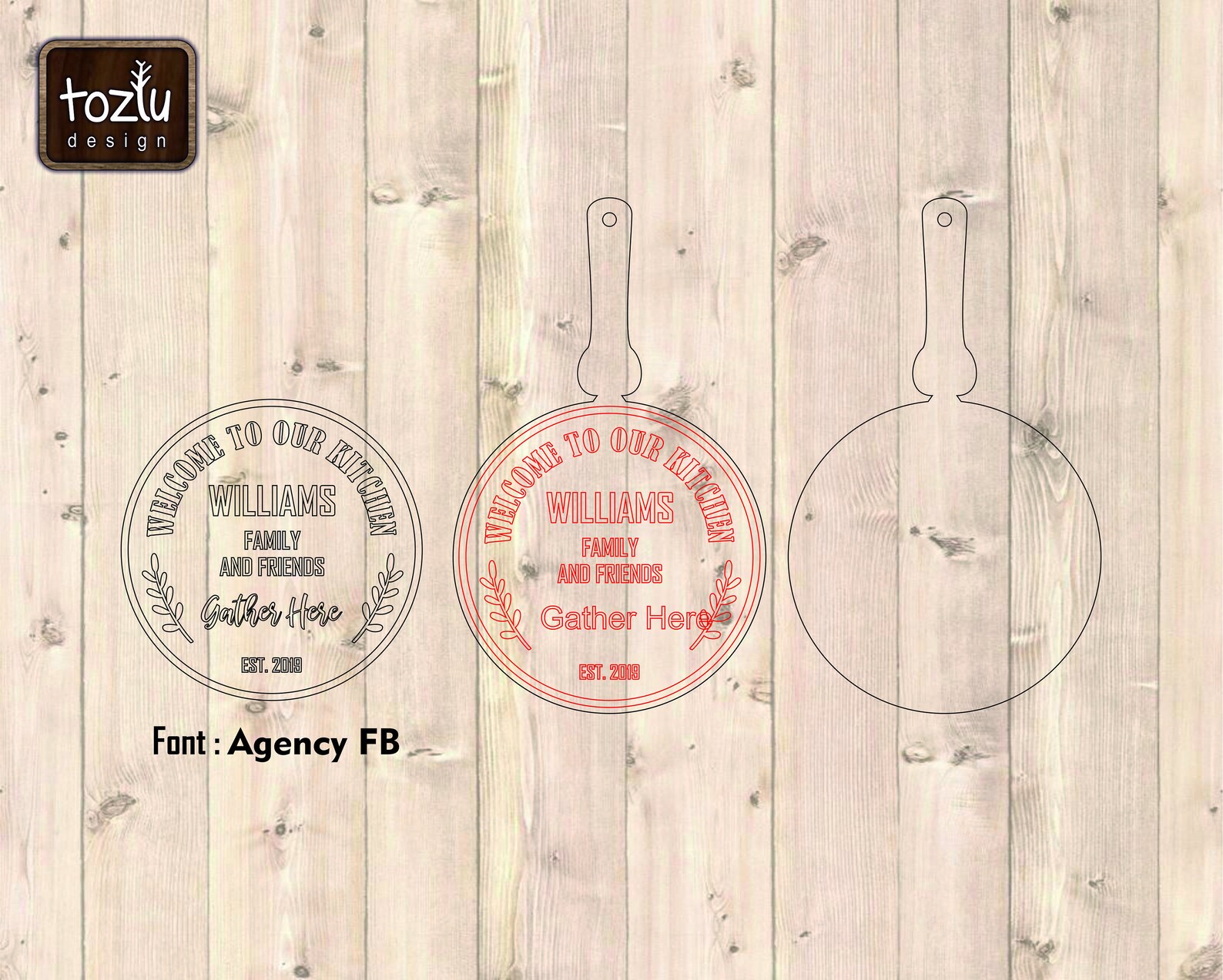 Kitchen Svg Laser Cut Files for Glowforge Welcome to Our | Etsy