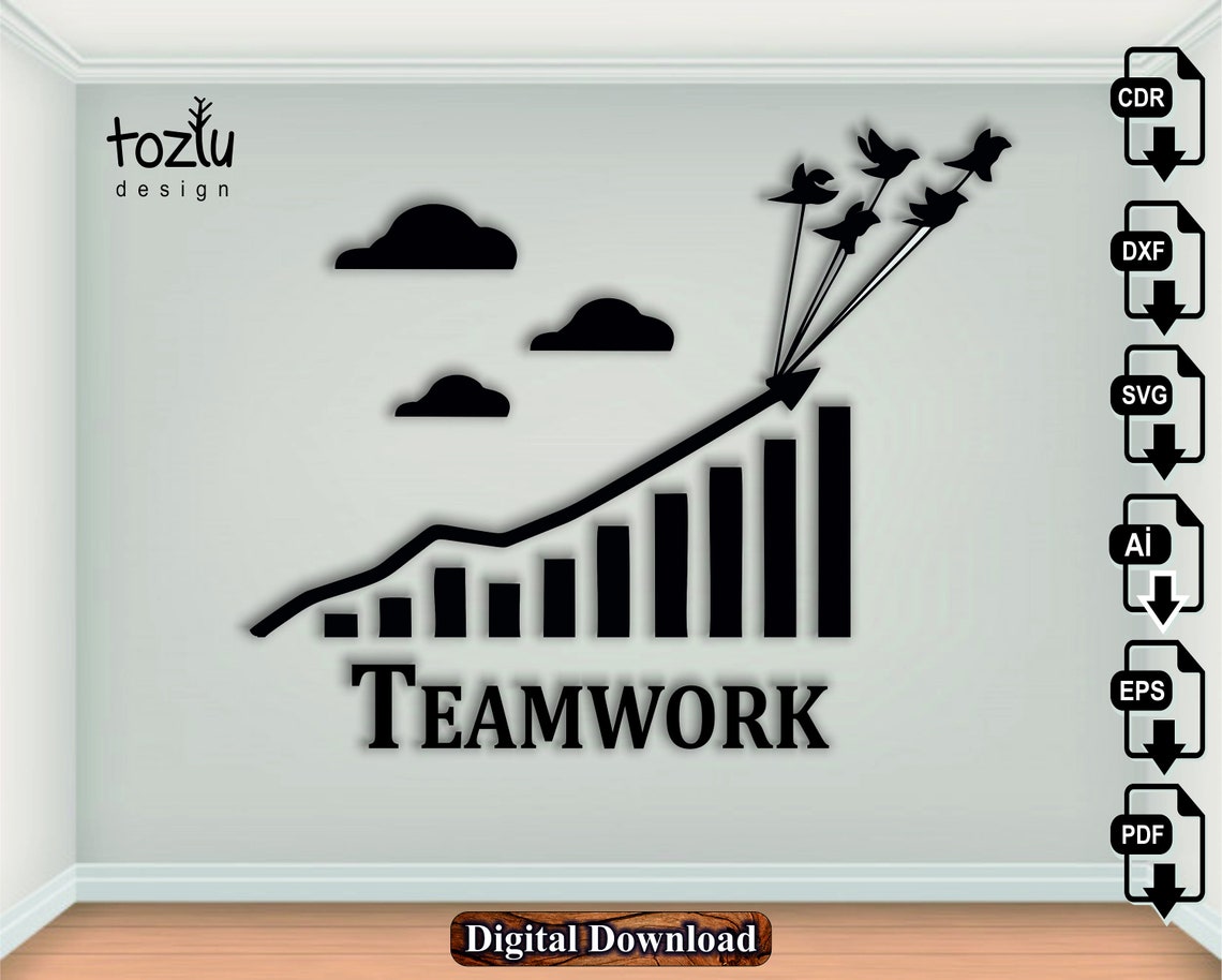 Teamwork Wall Panel Laser Cut Files, SVG DXF CDR (digital Download) - Etsy