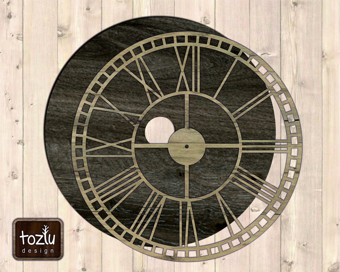 Wooden Vintage Clock Vector Laser Cut File Glowforge Files Svg - Etsy