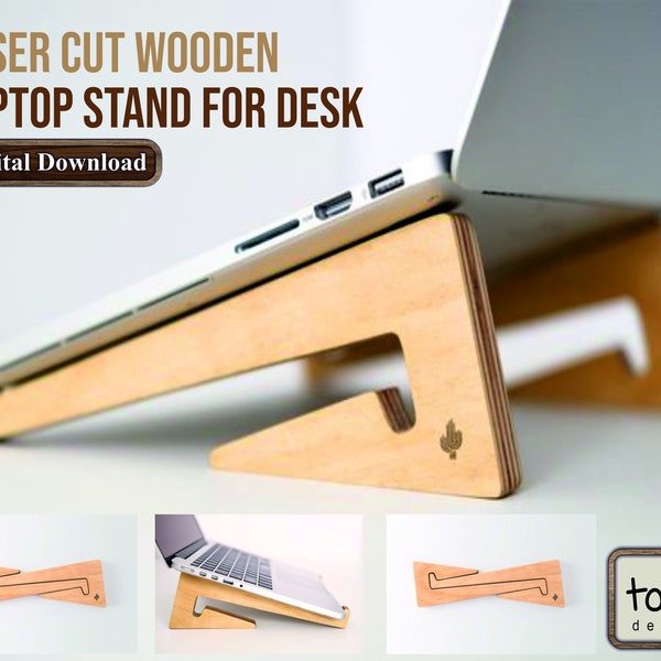 Support ordinateur portable bois - Etsy France