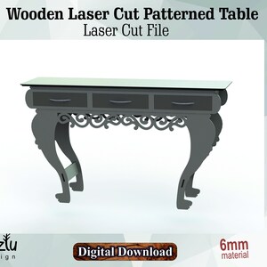 Wooden Svg Laser Cut Patterned Table Dxf Cdr Vector File - Etsy