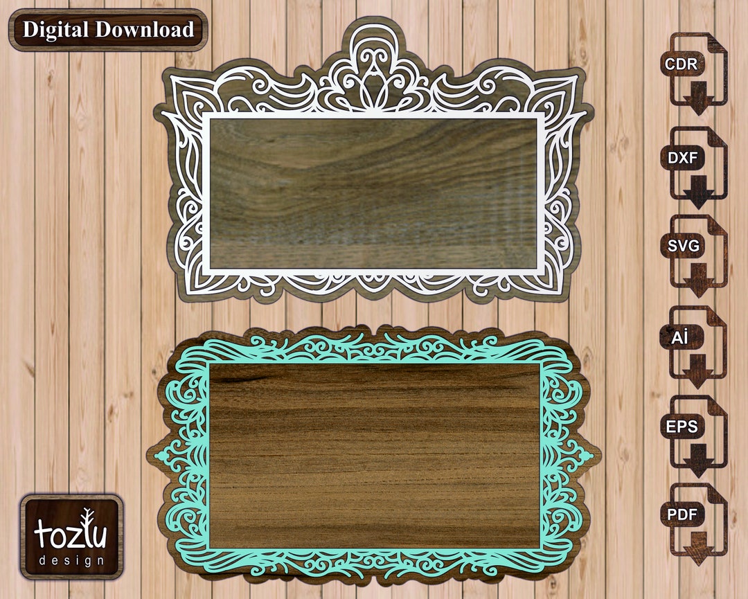 Frames, Laser Cut Files, Oval, Rectangle, Svg, Dxf, Home Decor Svg ...