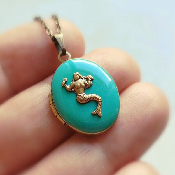 Mermaid Locket - Etsy
