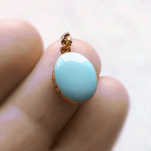 Blue Locket - Etsy
