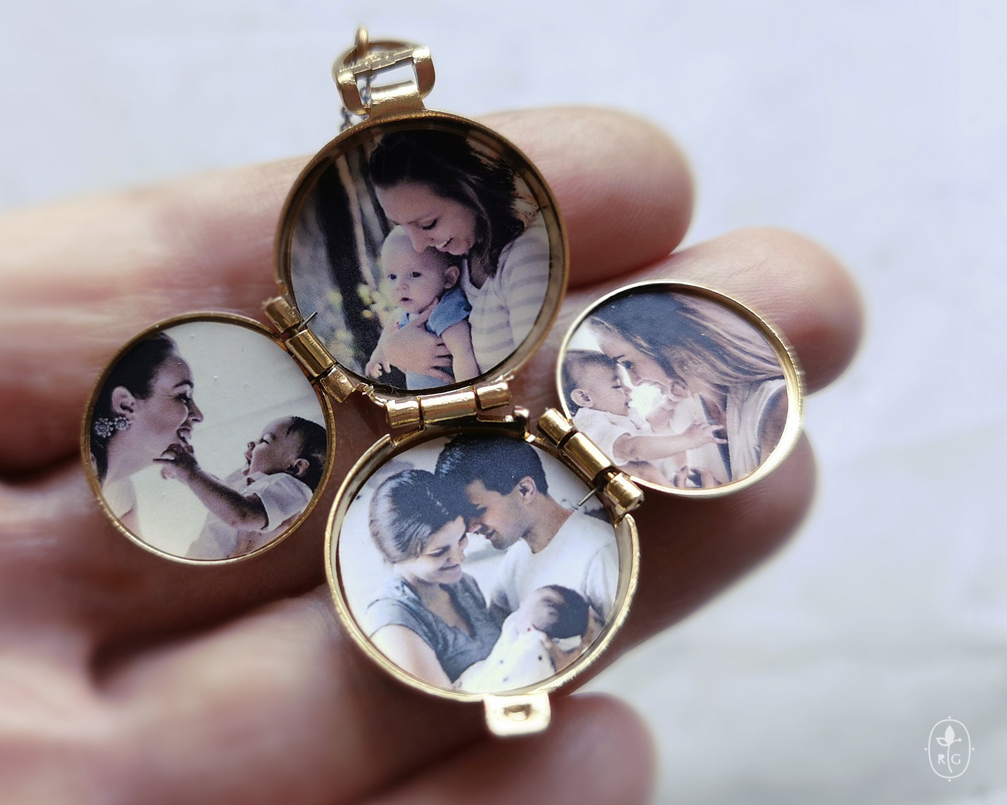 Multi Photo Locket 4 Photos Locket Anniversary Gift Gift - Etsy