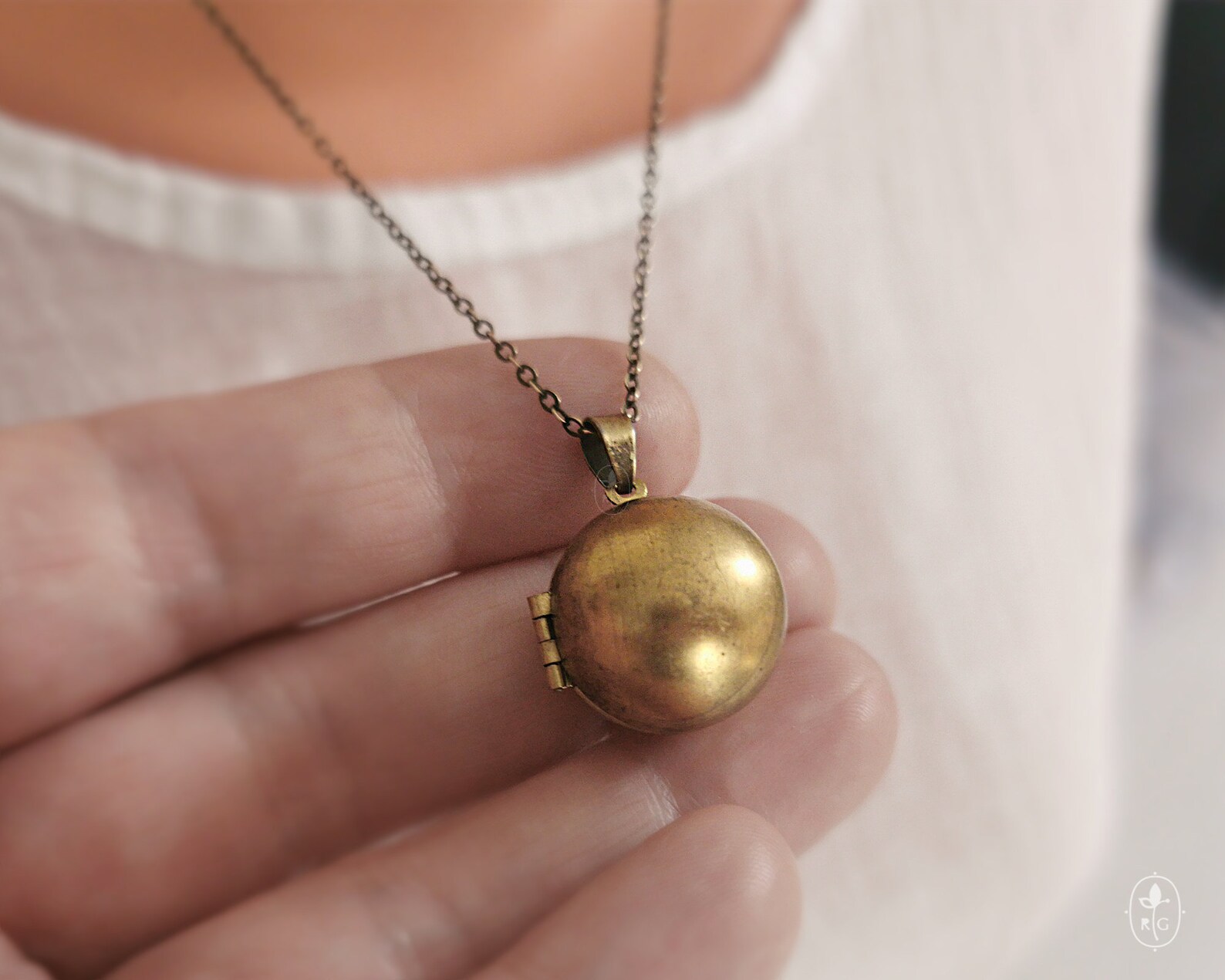 Personalized Ball Locket Vintage Brass Jewelry 21st Birthday - Etsy