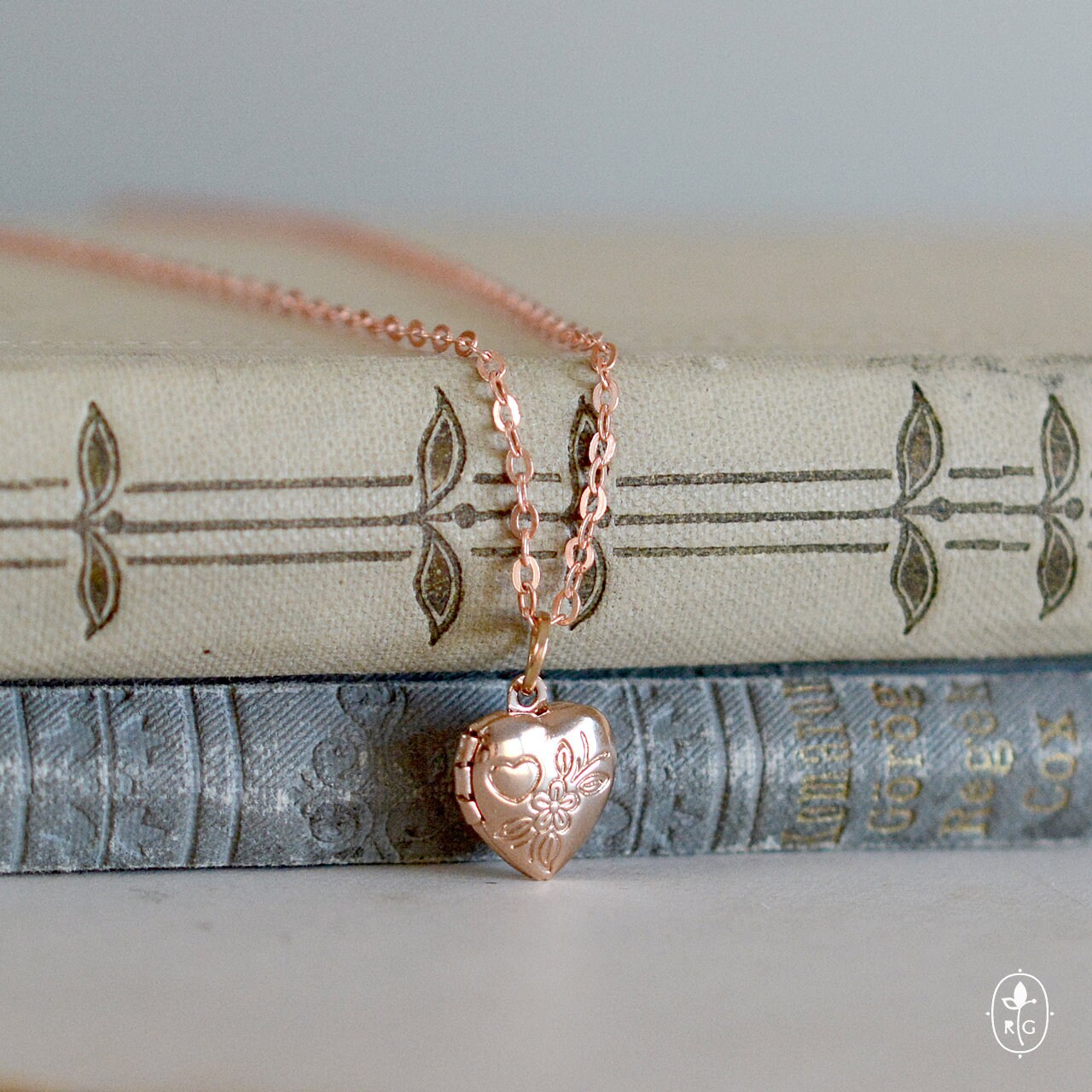 Heart Locket Rose Gold Locket Photo Locket Jewelry - Etsy