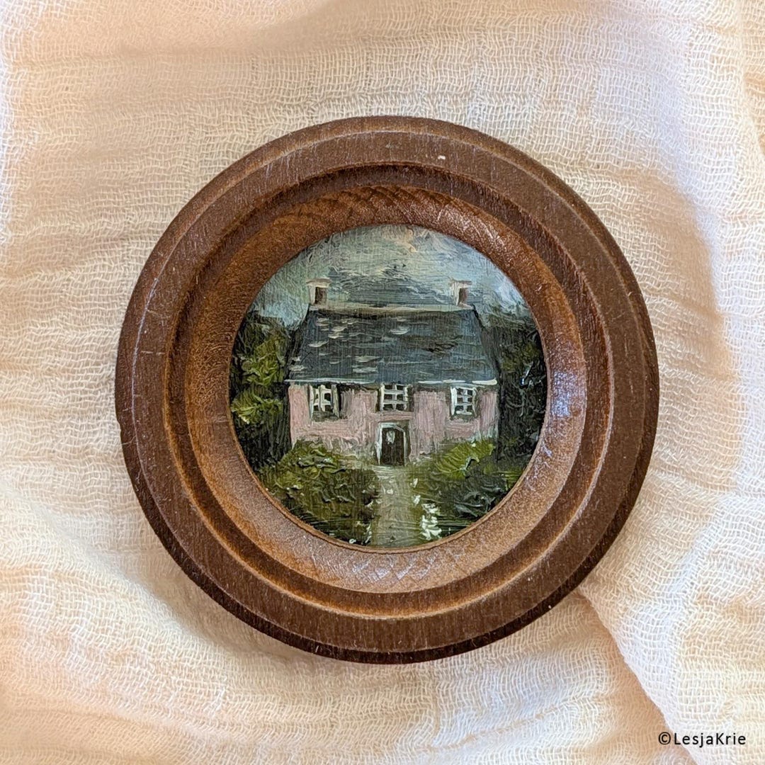 French Cottage Vintage Style Painting: ORIGINAL Oil Framed Art for ...