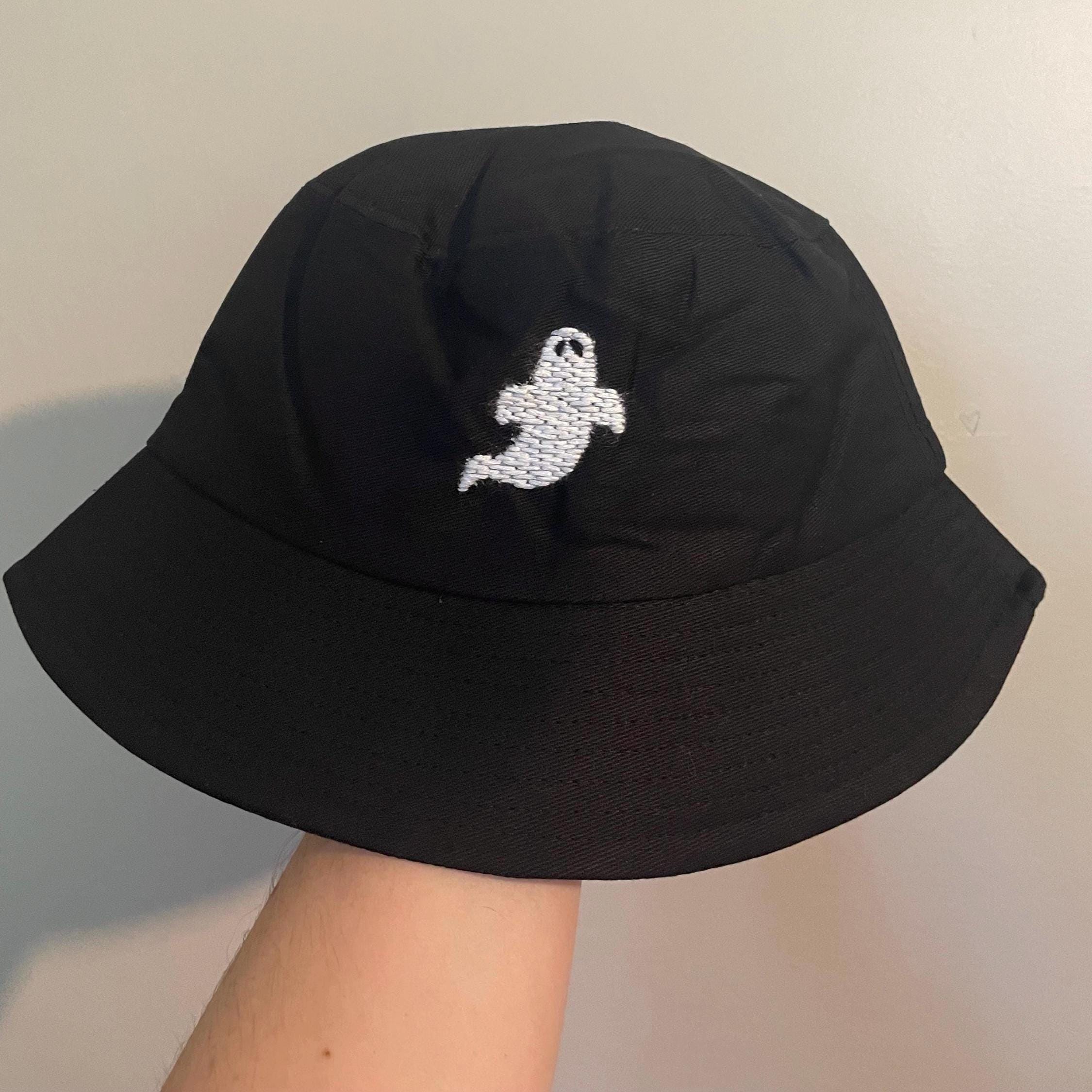 Hand Embroidered Ghost Bucket Hat | Customizable Halloween Cap - Etsy