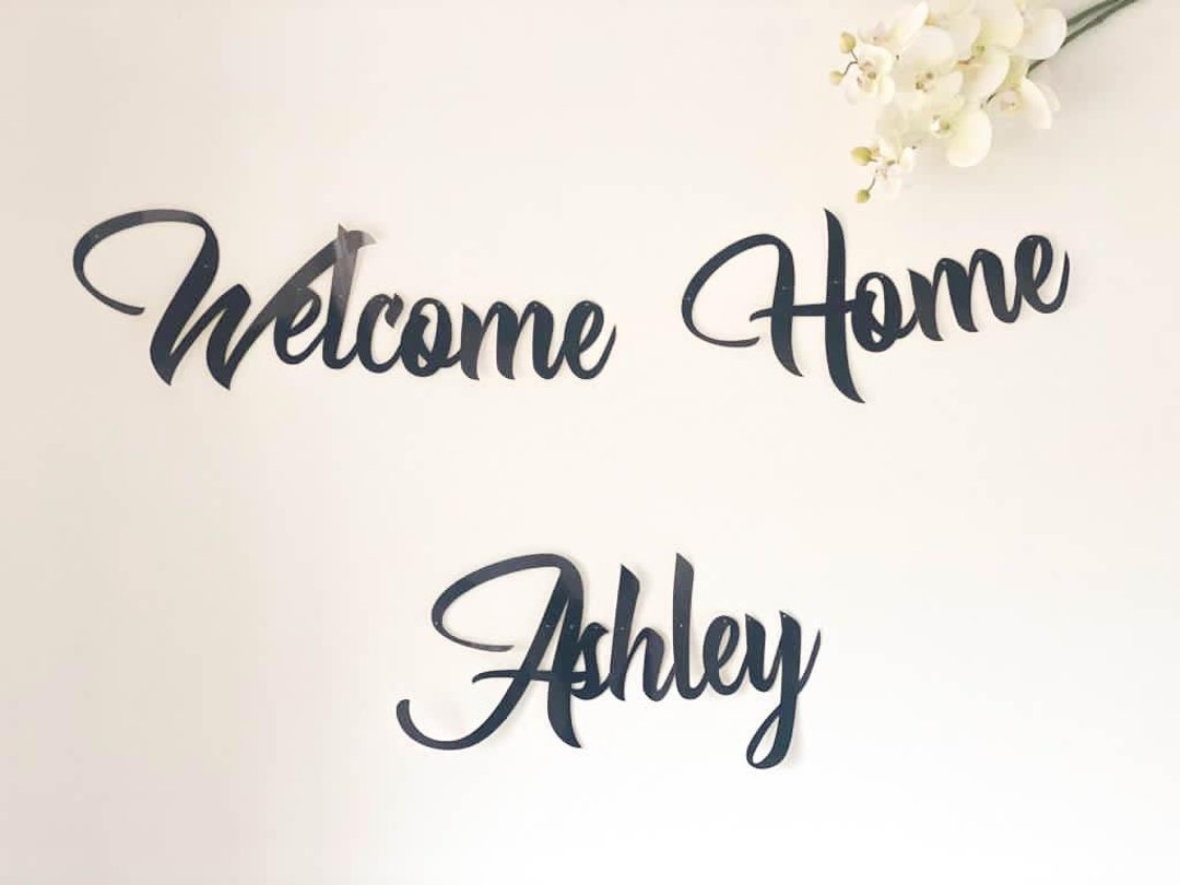 Welcome Home Custom Banner. Personalised Welcome Home Bunting in Gold ...