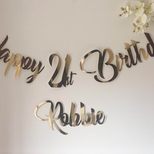 Personalised 21st Birthday Banner. Custom Birthday Bunting | Etsy UK