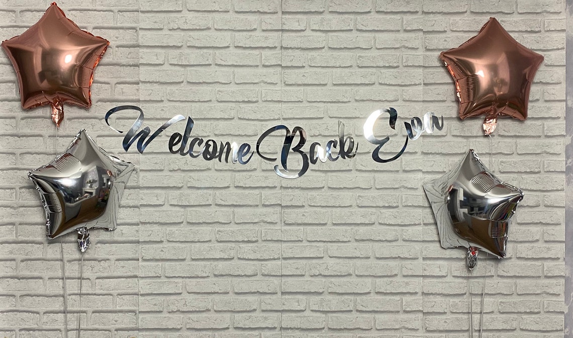 Personalised Welcome Back Banner Decoration. Custom banner in | Etsy