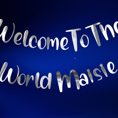 Personalised Welcome to the World Photo Banner New Baby Boy - Etsy