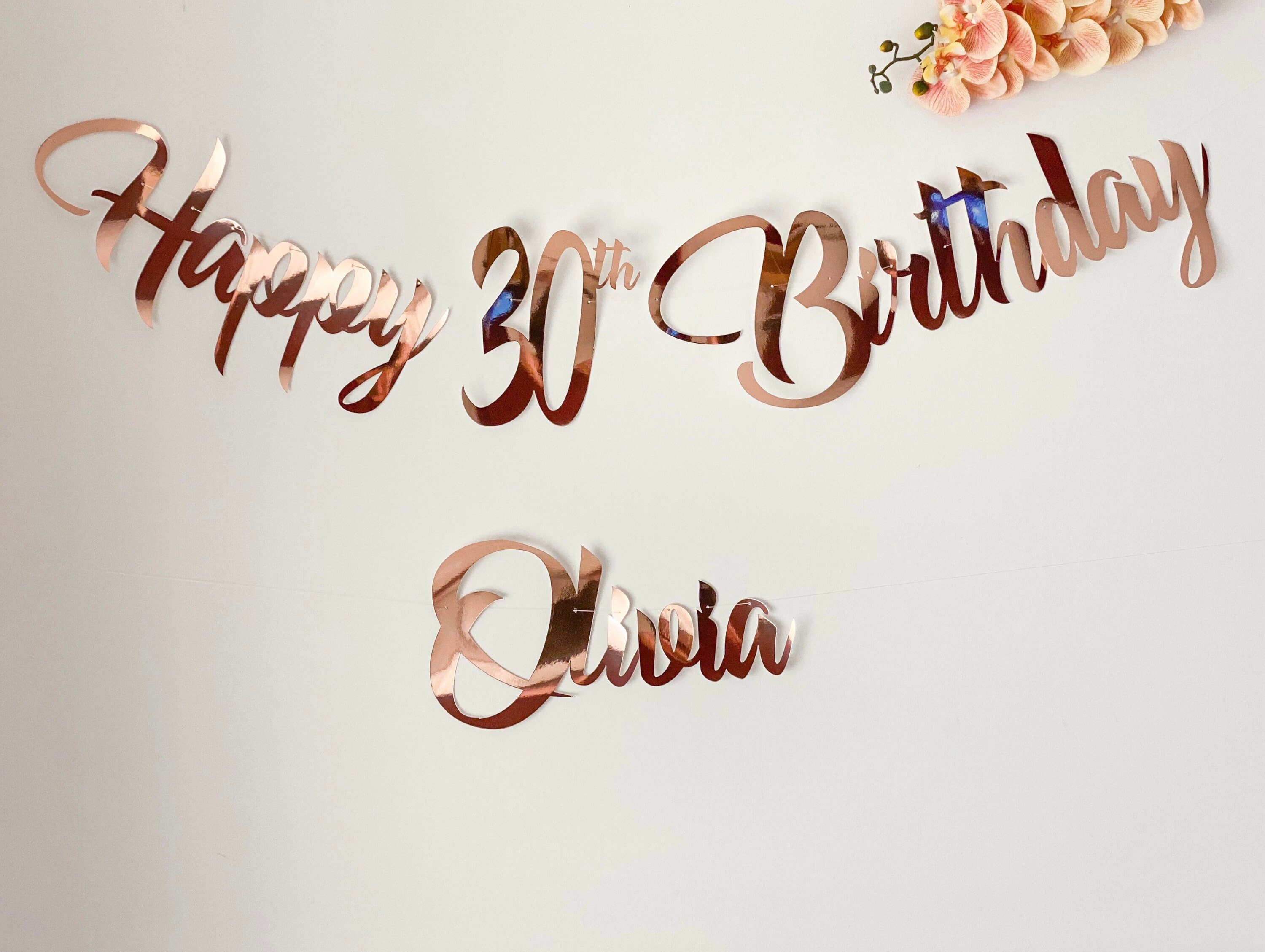 Personalised Any Age Happy 30th Birthday Banner. Custom Party - Etsy UK