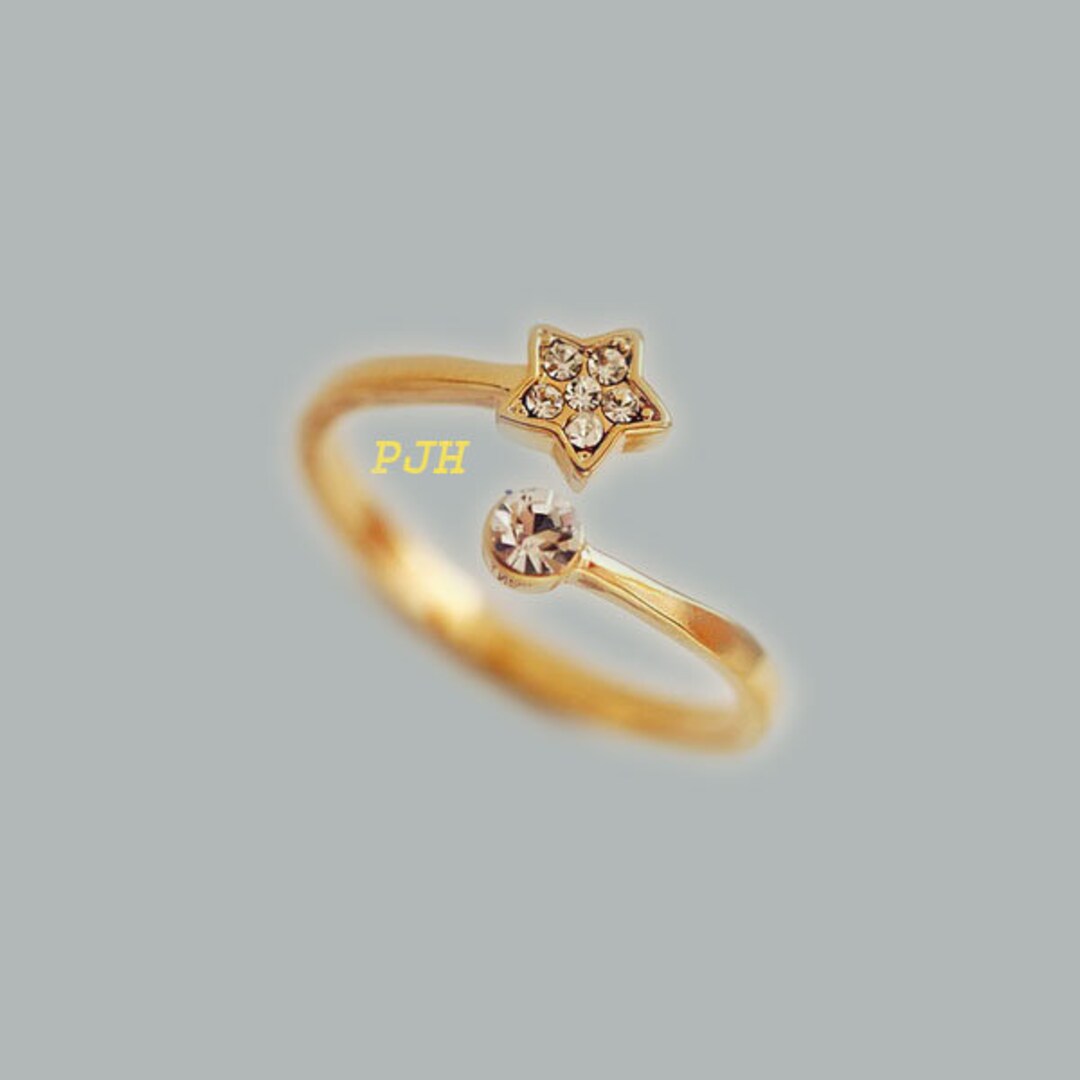 10K/14K Gold Ring, Golden Star Constellation Ring, This Sparkling Ring ...