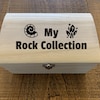 Wooden Rock Collection Box | Wooden Crystal Display | Mens Jewelry Box ...