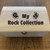 Wooden Rock Collection Box | Wooden Crystal Display | Mens Jewelry Box ...