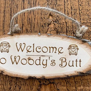 Gone Cycling Sign- Natural Log Slice Hanging Door Sign. Father's Day ...