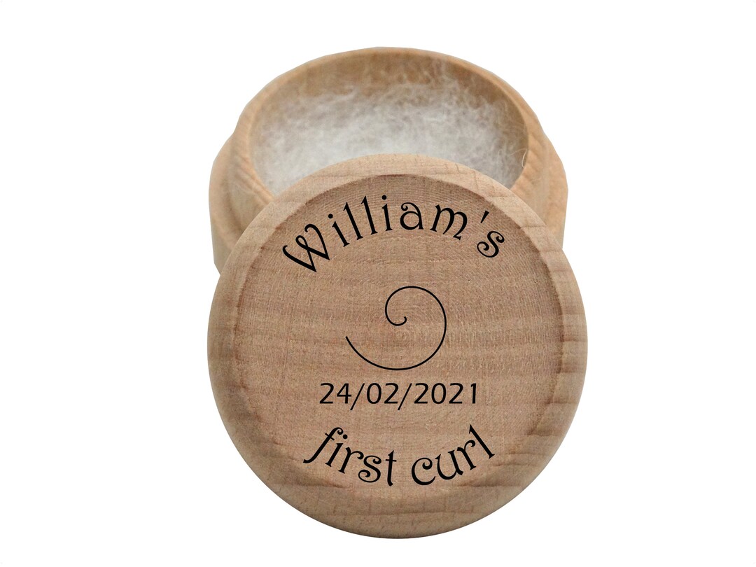 Baby's First Curl Box Solid Wood Box for Their First - Etsy