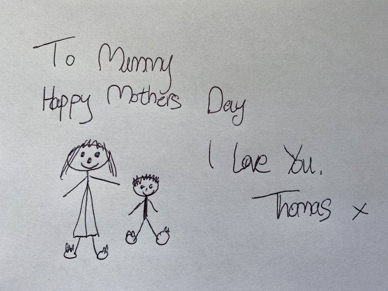 Personalised Child's Message Engraved on a Rectangular Solid Wood ...