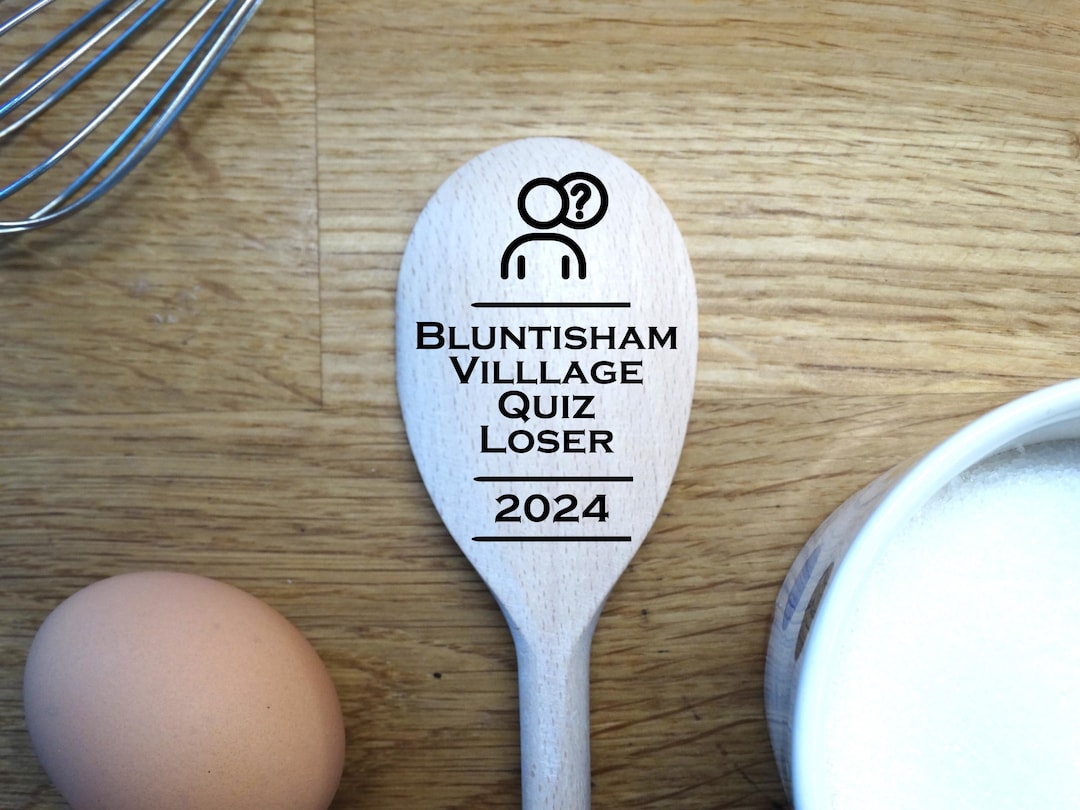 Quiz Loser Wooden Spoon for Last Place, Village & Pub Quiz Booby Prize ...