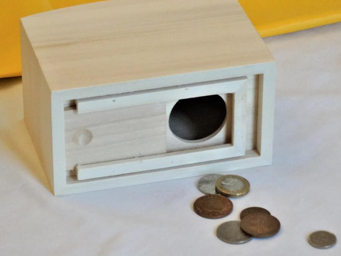 Personalised Wooden Money Box for Collecting Tips for Staff. Gratuity ...