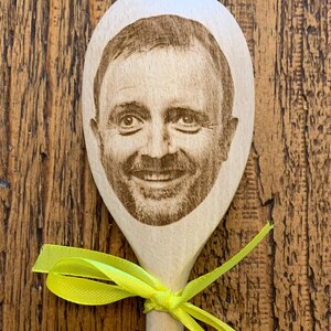 Personalised Face Engraved Wooden Spoon, Funny Custom Photo Gift ...