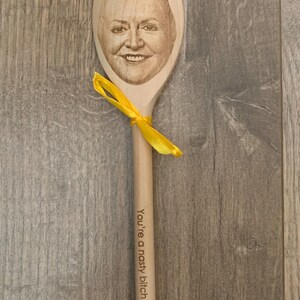 Personalised Face Engraved Wooden Spoon, Funny Custom Photo Gift ...