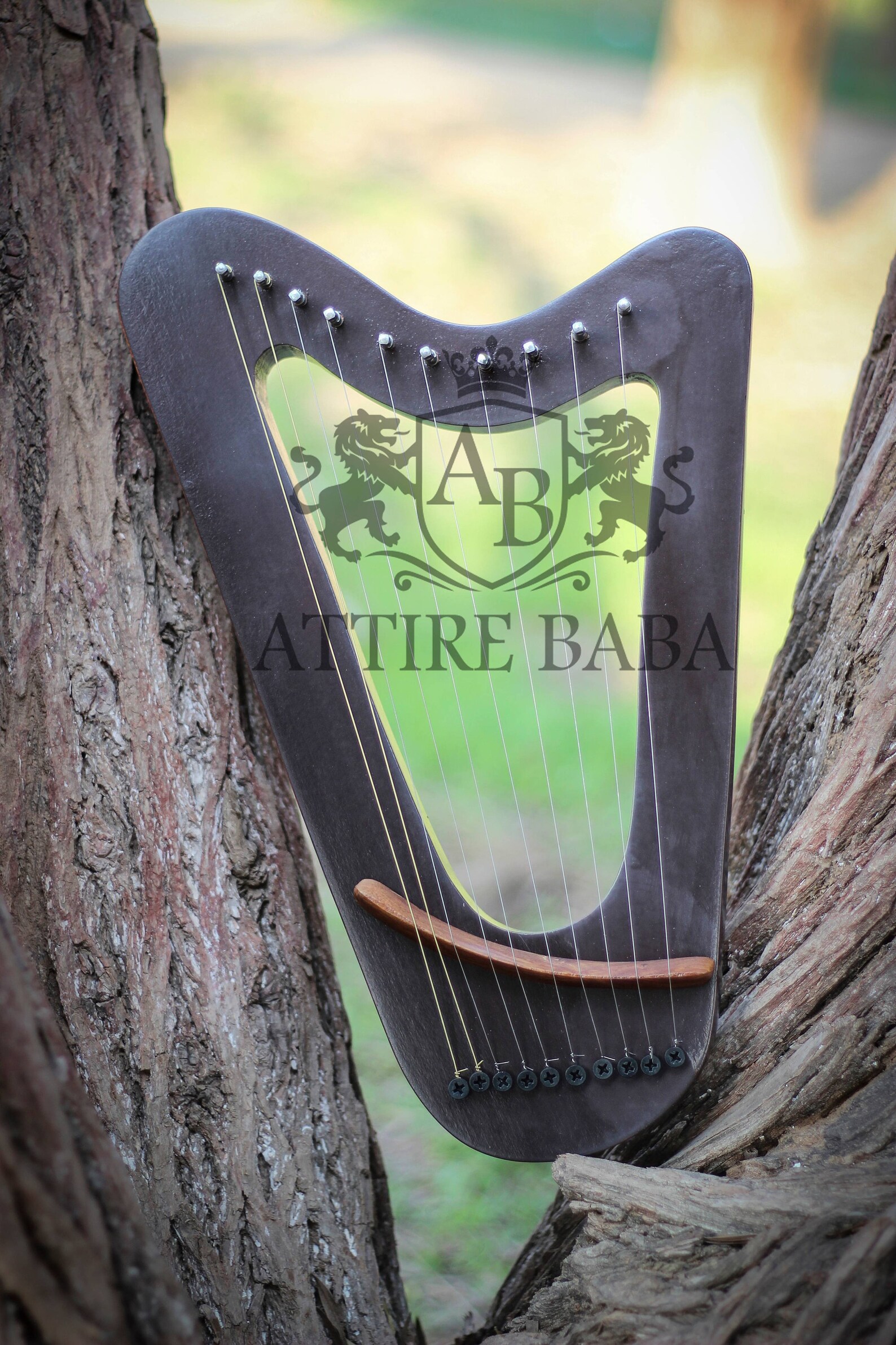 10 Metal Strings Lyre Harp Rosewood Handmade Triangle Lyres | Etsy