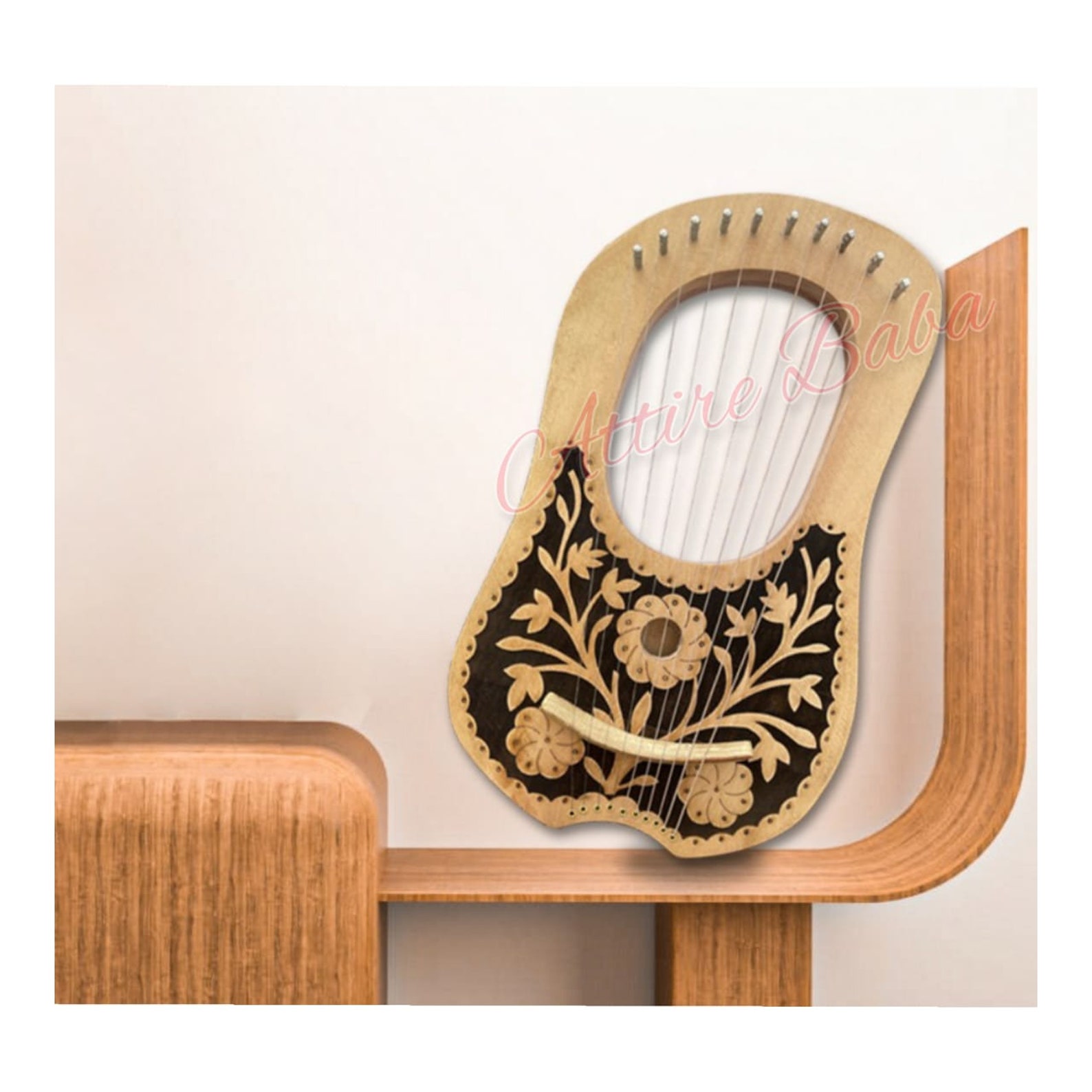 Lyre 10 Metal String Instrument Lyre Harp/handmade Lyra - Etsy