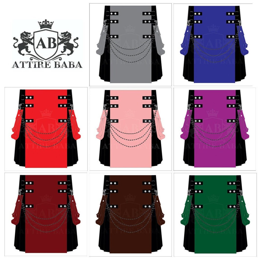 Custom Kilt Utility Vintage Kilt for Men Modern Kilts Handmade - Etsy