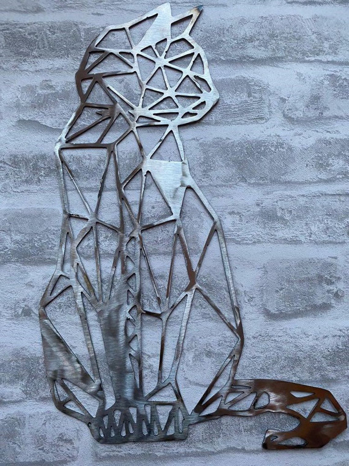 Chat géométrique, chat, art mural, cadeau insolite, décoration de ferme ...