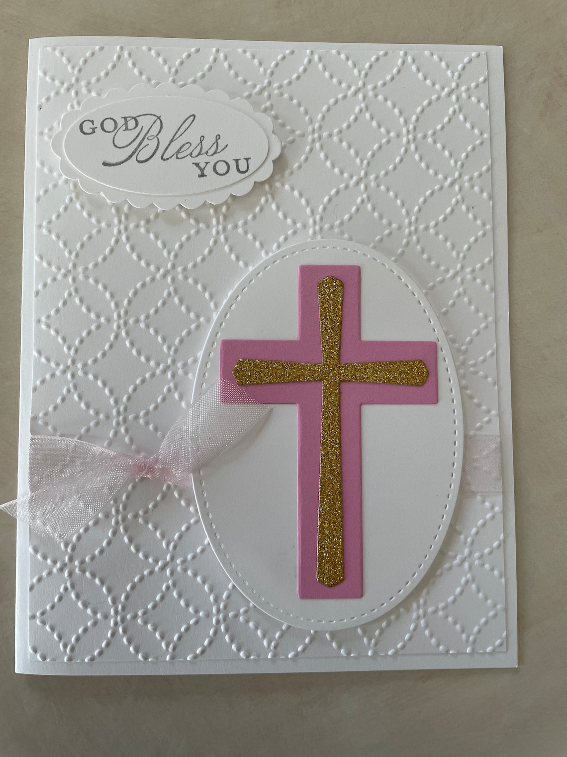 God Bless You Card Ideal for Baptism, Christening, Dedication, First ...