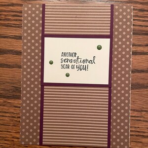 Stripes and Polka Dots Themed Birthday Card - Etsy