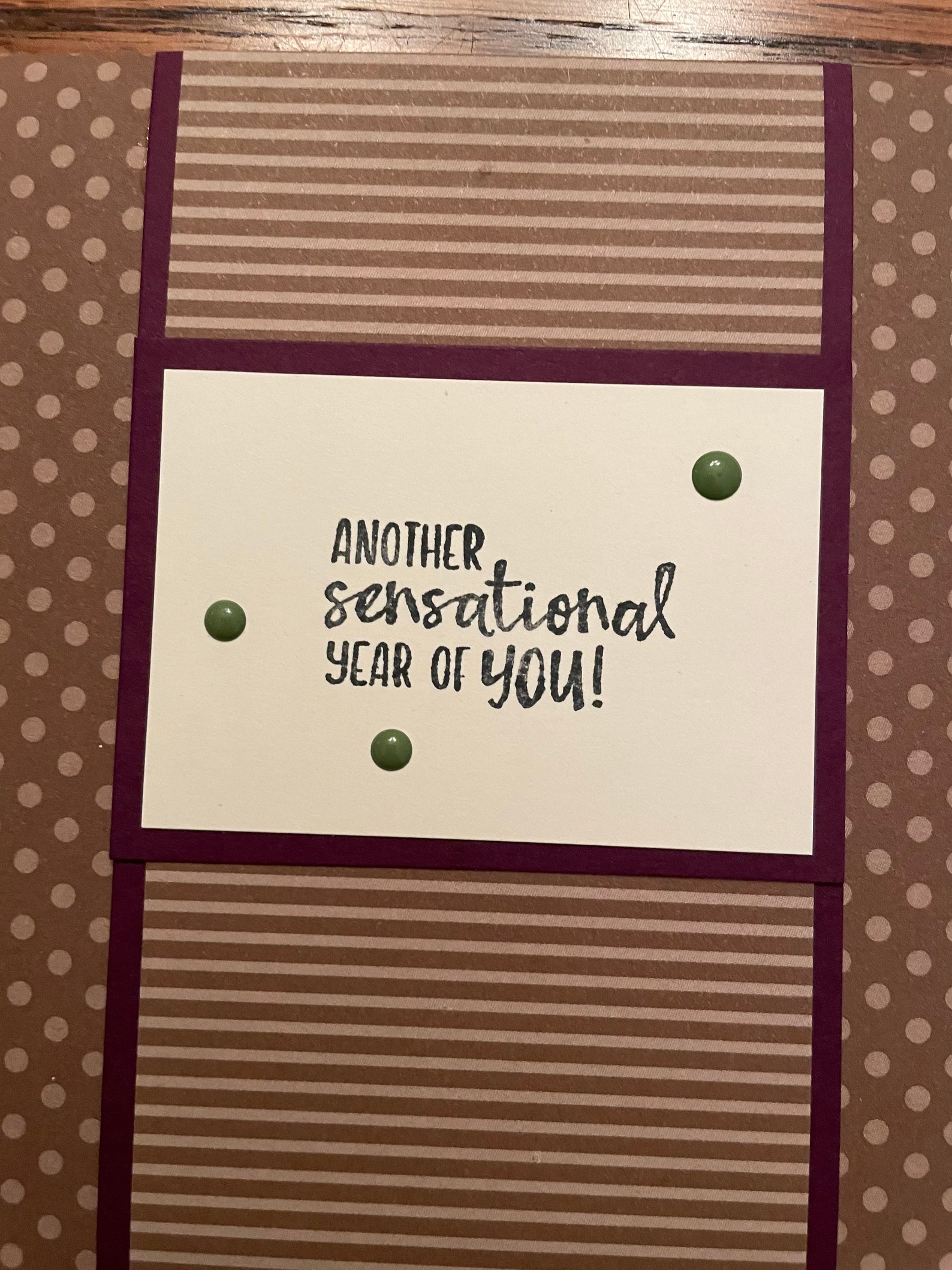 Stripes and Polka Dots Themed Birthday Card - Etsy
