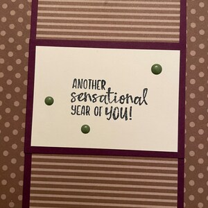 Stripes and Polka Dots Themed Birthday Card - Etsy