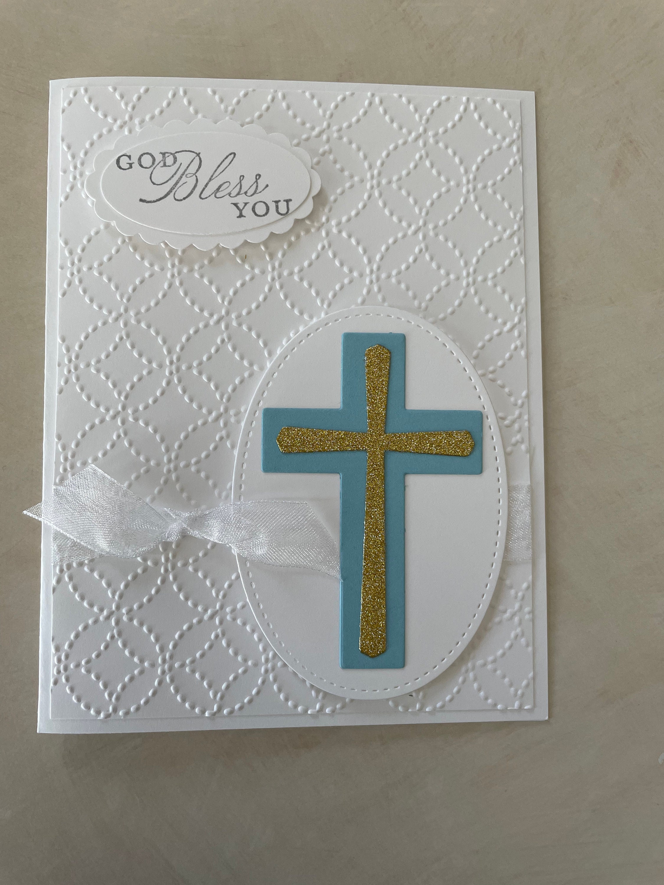 God Bless You Card Ideal for Baptism, Christening, Dedication, First ...