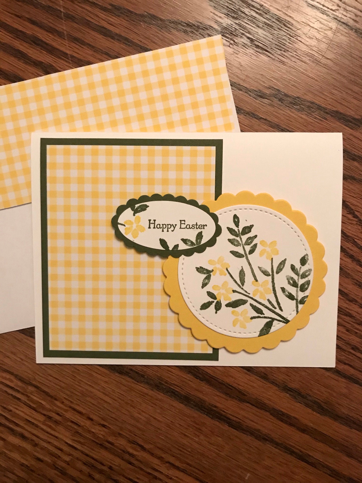 Floral and Gingham Easter Cards. Set of 3. - Etsy
