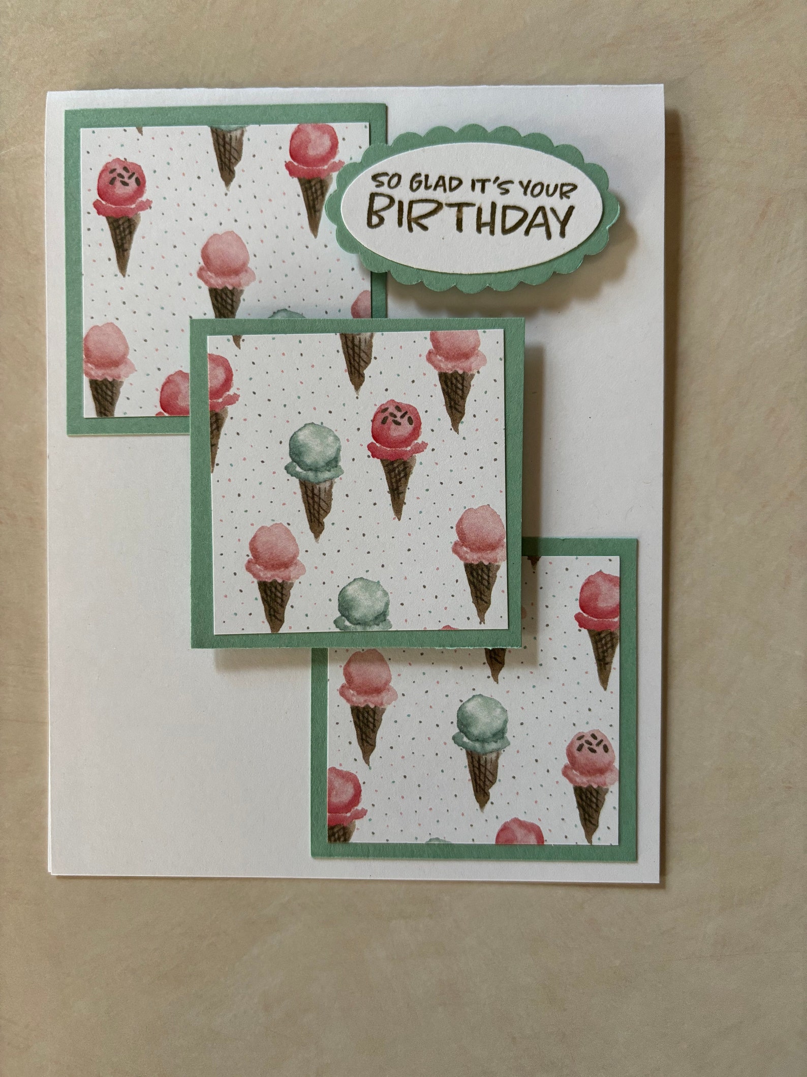 Birthday Cards With Triple Square Prints. - Etsy