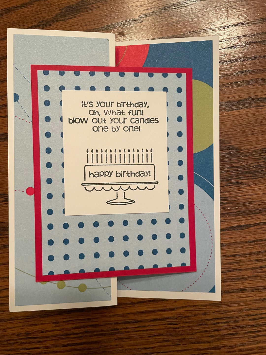 Colorful Fun Fold Birthday Card. - Etsy