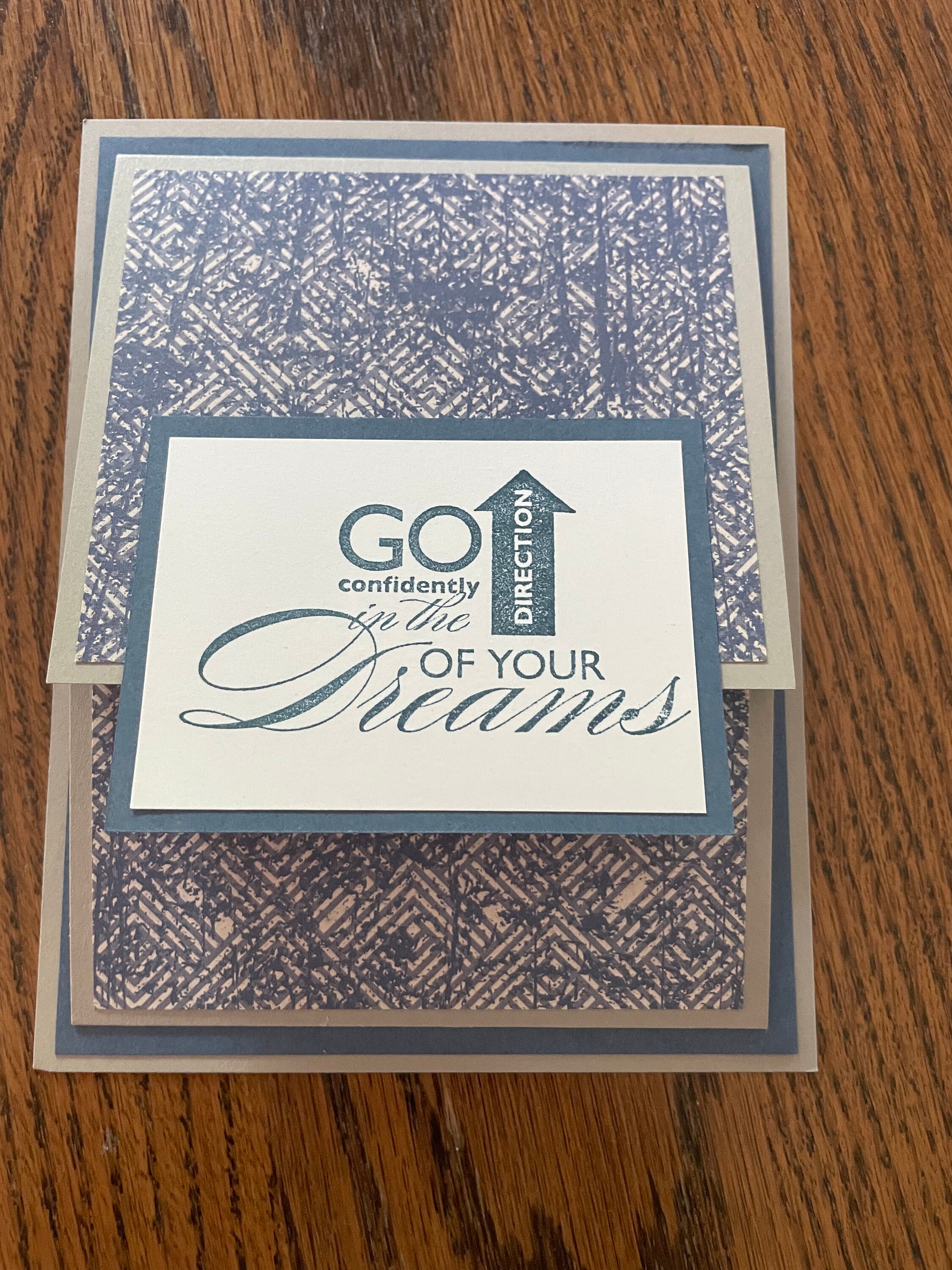 Tweed Looking Tri-fold Card for Graduation, Retirement, or Any New ...