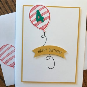 Age Specific Birthday Cards in Three Designs. Can Be Made for Any Age ...