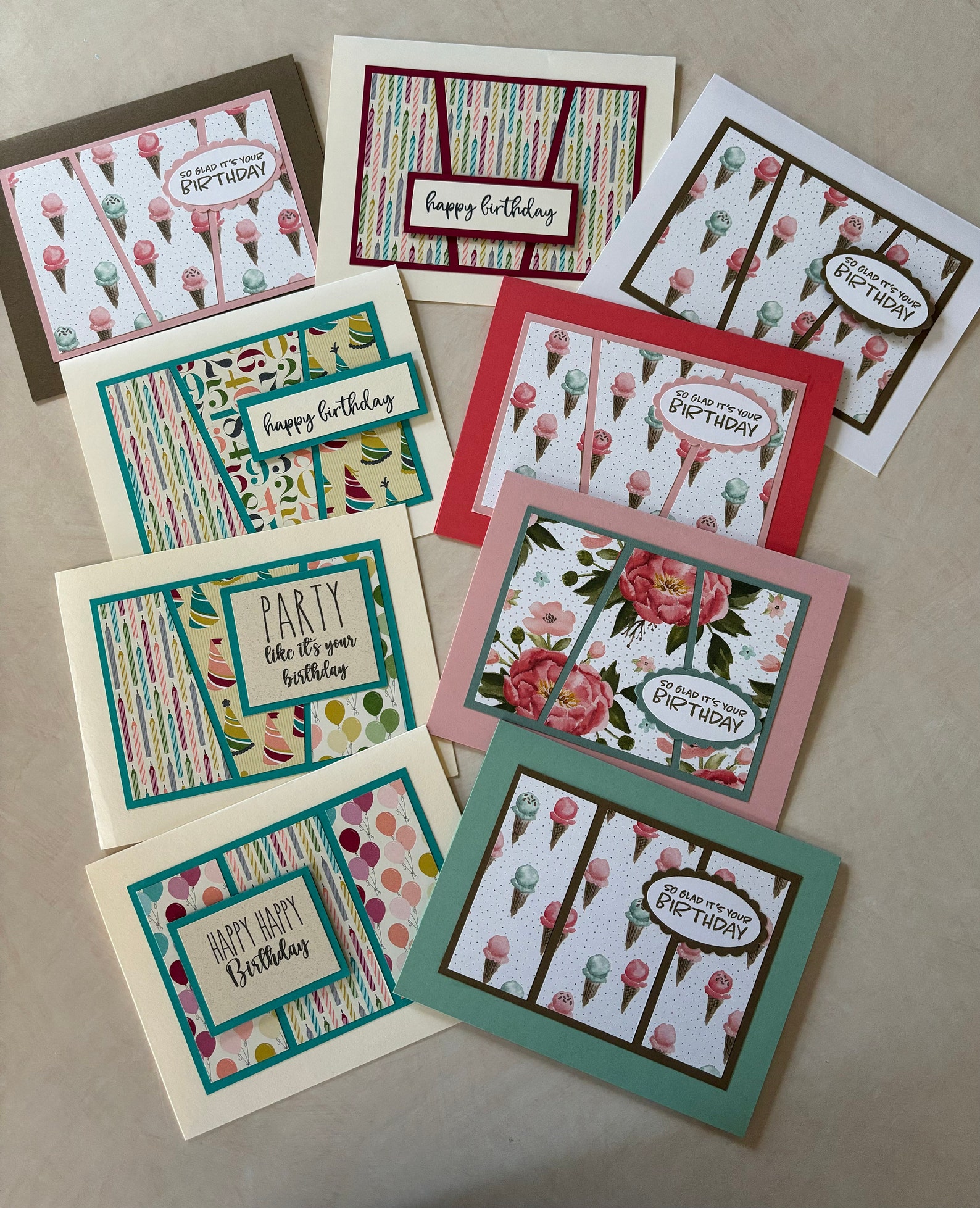 Birthday Cards With Split Panel Fronts - Etsy