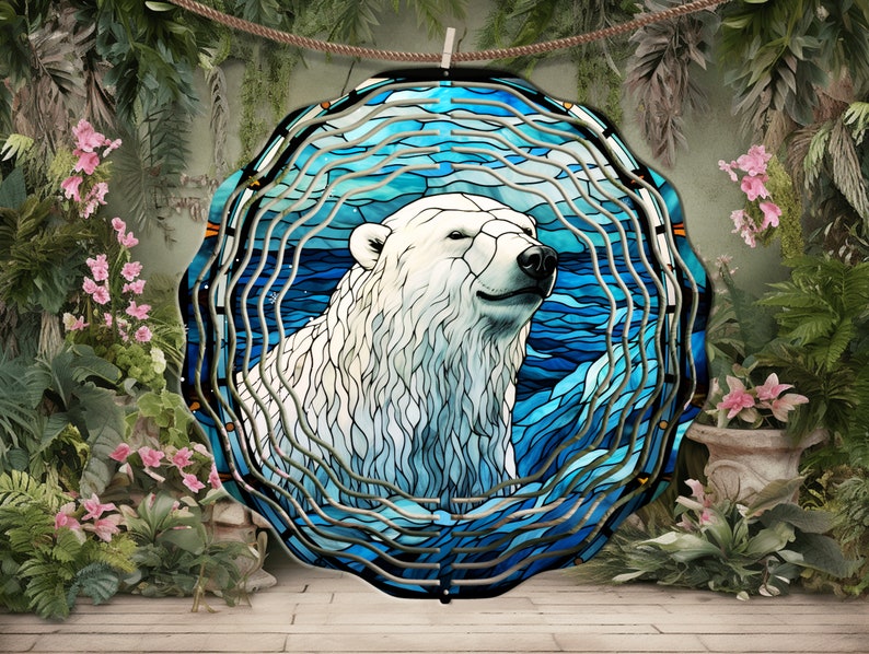 Polar Bear Wind Spinner | Polar Bear Spinner Art | Polar Bear Wind ...