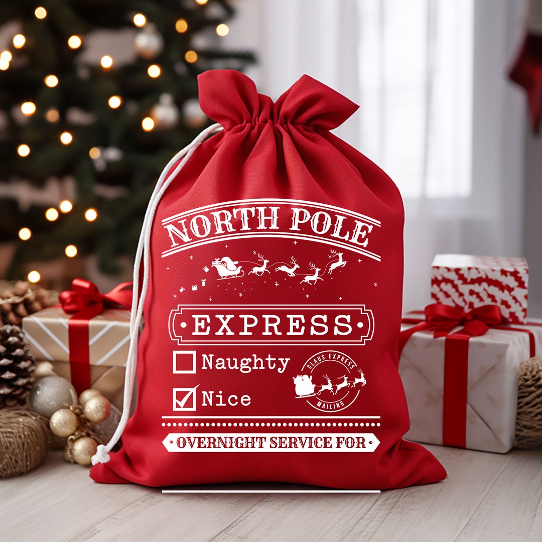 Santa Sack Sublimation Design | Santa Mail Sack Design | Santa Mail ...