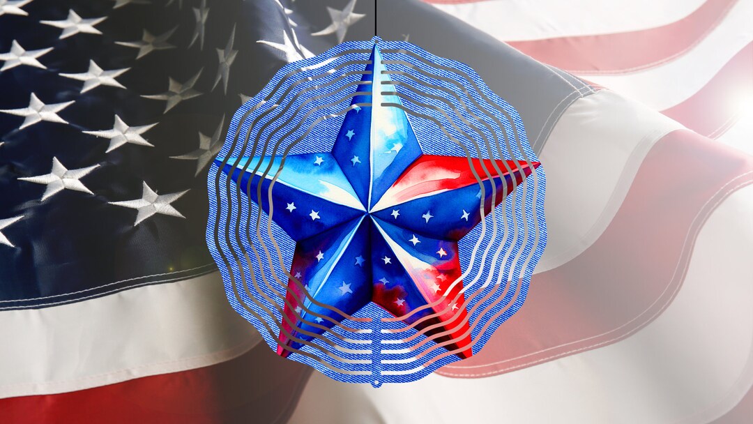 American Flag Wind Spinner PNG, American Flag Spinner Sublimation ...