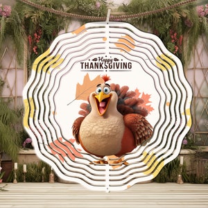 Thanksgiving Wind Spinner PNG, Turkey Wind Spinner Sublimation Design ...