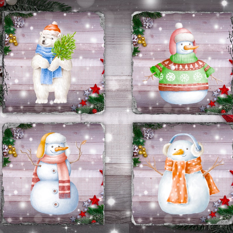 Christmas Coasters - Etsy