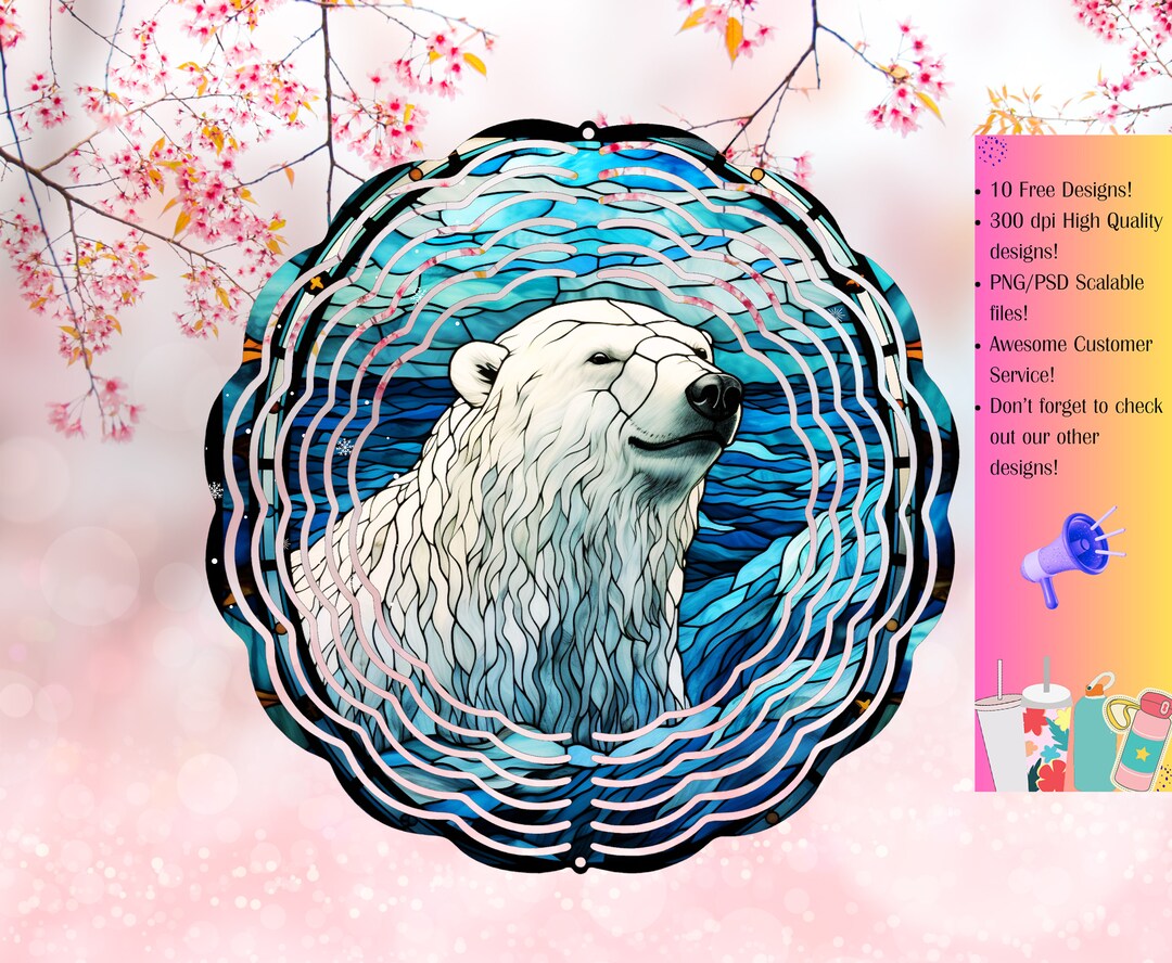 Polar Bear Wind Spinner | Polar Bear Spinner Art | Polar Bear Wind ...